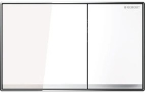 Geberit Sigma60 Ovládací tlačítko bílé sklo kov 115.640.SI.1