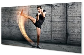akrylový obraz Žena cvičenec 125x50 cm