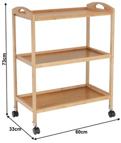 Kondela Servírovací vozík, přírodní, MARSEL