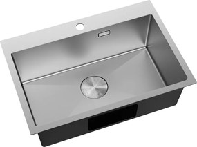 Mexen Solix, 1-komorový nerezový dřez 650 x 450 mm, broušená ocel, 6403651000-01