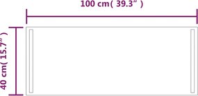 Koupelnové zrcadlo s LED osvětlením 40x100 cm 3154070