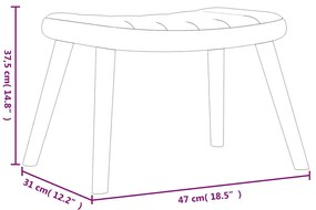 vidaXL Marketos Houpací křeslo se stoličkou růžové samet