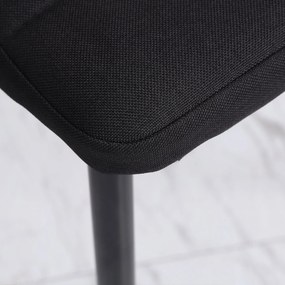 HOMCOM Set 4 čalouněných jídelních židlí z lnu - Moderní kuchyňské židle s vysokým opěradlem a kovovými nohami, nosnost 120 kg, pro obývací pokoj, 41…