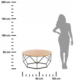 Konferenční stolek DIAMOND 40x90 cm černá/hnědá
