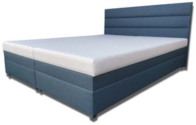 Manželská postel 160 cm Rebeka (se sendvičovými matracemi) (tmavě modrá). 1030888