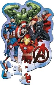 Trefl - Puzzle - Dřevěné obrysové puzzle Avengers a jejich dobrodružst