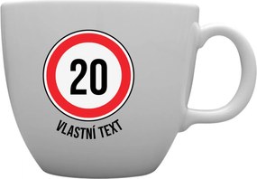 Personalizovaný MEGA XXL keramický hrnek 1 000 ml - narozeninová dopravní značka