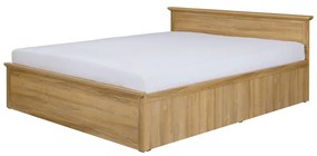Manželská postel 160 cm Leoras MZ21 (s roštem) (dub grand). 1017342