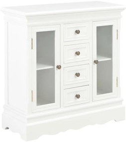 Příborník bílý 70 x 28 x 70 cm masivní borové dřevo 280027