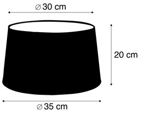 Lněný stínidlo taupe 35/30/18
