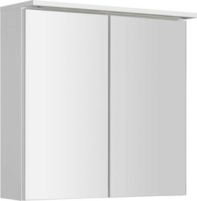 Aqualine KAWA - Zrcadlová skříňka s LED osvětlením 70x70x22 cm, 2 dvířka, bílá WGL70S