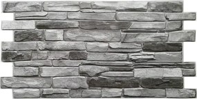 Obkladový 3D PVC panel 98 x 50 cm - Gray Stone kámen šedý