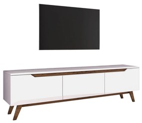TV stolek/skříňka Damien (bílá + ořech)