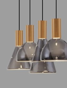 Designový lustr Voi 4 line Šedá