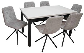 Jídelní set 1+6 Juma kašmír/černá