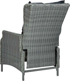 9dílný zahradní jídelní set světle šedý 3067936