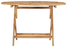 vidaXL Skládací zahradní stůl Ø 120 cm masivní teakové dřevo