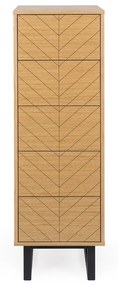 Komoda v dubovém dekoru Woodman Camden Herringbone, 40 x 123 cm