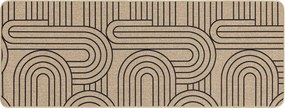 Obdélníková rohož MODUL BLACK, 45 x 120 cm, tkaná