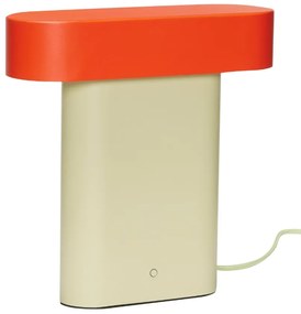 Červená kovová stolní LED lampa Hübsch Sleek