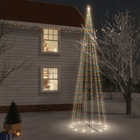 343501 vidaXL Vánoční stromek kužel 1 134 barevných LED diod 230 x 800 cm