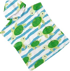 Dětské pončo TURTLES zelené 60x120 cm