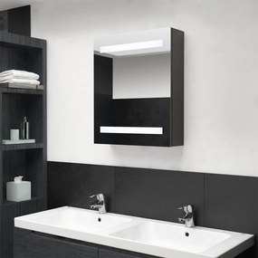 LED koupelnová skříňka se zrcadlem antracitová 50 x 14 x 60 cm 326487