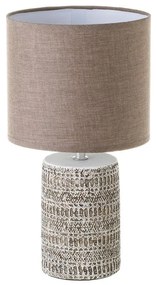 Hnědá stolní lampa s textilním stínidlem (výška 33,5 cm) – Casa Selección