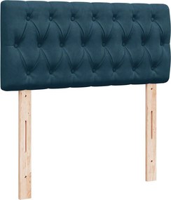 Box spring postel s matrací modrá 80 x 200 cm samet 3288472