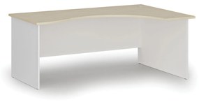 Ergonomický kancelářský pracovní stůl PRIMO WHITE, 1800 x 1200 mm, pravý, bílá/grafit