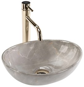 Rea Sofia Mini, umyvadlo na desku 350x260x125 mm, imitace kamene - kashmir, REA-U9238