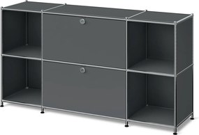 Tchibo - Kovová odkládací skříňka »Cn3« se 2 výklopnými dvířky - barva: chrom