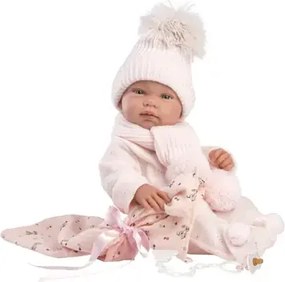 Llorens 84338 NEW BORN HOLČIČKA - realistická panenka miminko s celovi