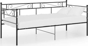 vidaXL Rám postele/pohovky kovový 90 x 200 cm [324767] Barva: Černá