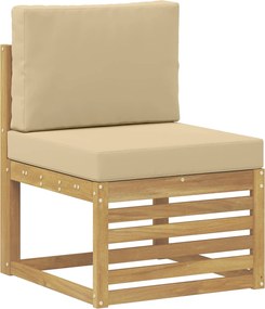 Venkovní pohovková souprava 6 ks Bílá a béžová Polyester 3391893