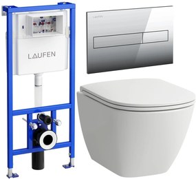 Set záchodová mísa Laufen Lua H8200830000001, záchodové prkénko Laufen Lua H8910830000001, H8956610040001