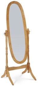 Zrcadlo stojací, v.151 cm, konstrukce z masivního kaučukovníku, moření dub - 20124 OAK