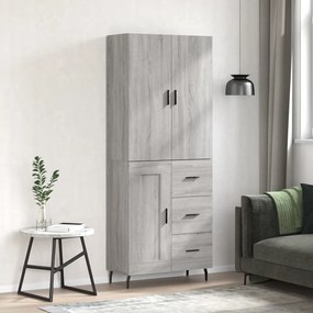 Skříň highboard šedá sonoma 69,5 x 34 x 180 cm kompozitní dřevo,  3196033