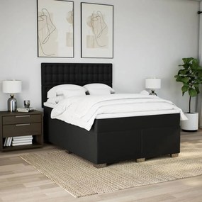 Box spring postel s matrací černá 140 x 190 cm textil 3292799