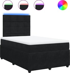 Box spring postel s matrací černá 120 x 190 cm samet 3294588