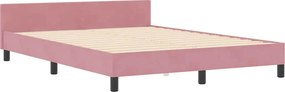 Postel s boxspringem s čelo Růžová 160 x 200 cm samet 3345022