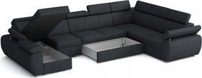 Sedací souprava BASTON | 170x390x260 cm | rozkládací + 2x úložný prostor | VÝBĚR TKANIN