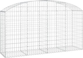 Klenutý gabionový koš 200 x 50 x 100/120 cm pozinkované železo 153475