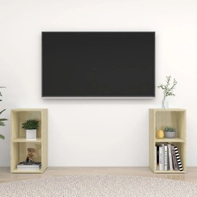 TV skříňky 2 ks dub sonoma 72 x 35 x 36,5 cm kompozitní dřevo 3079901