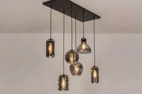 Závěsné svítidlo nad stůl Loft Lanterne Champagne Douglass Light