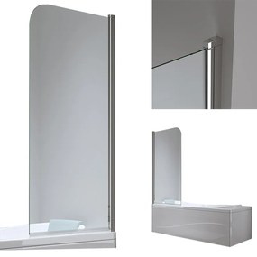 BPS-koupelny Jednodílná vanová zástěna HYD-PR01 80x140 chrom/transparent