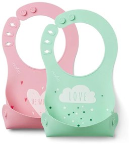 Nuvita Silikonový bryndák Pink/Green