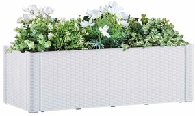 Zahradní vyvýšený záhon se samozavlažováním bílý 100x43x33 cm 313959
