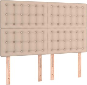 Box spring postel s matrací cappuccino 140x200 cm umělá kůže 3129038