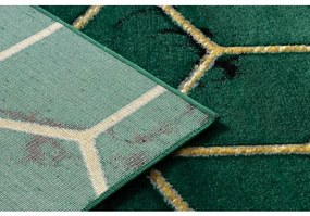 Dywany Luszczow Kusový koberec EMERALD EXCLUSIVE 1014 krychle lahvově zelená / zlato Rozměr koberce: 80 x 150 cm